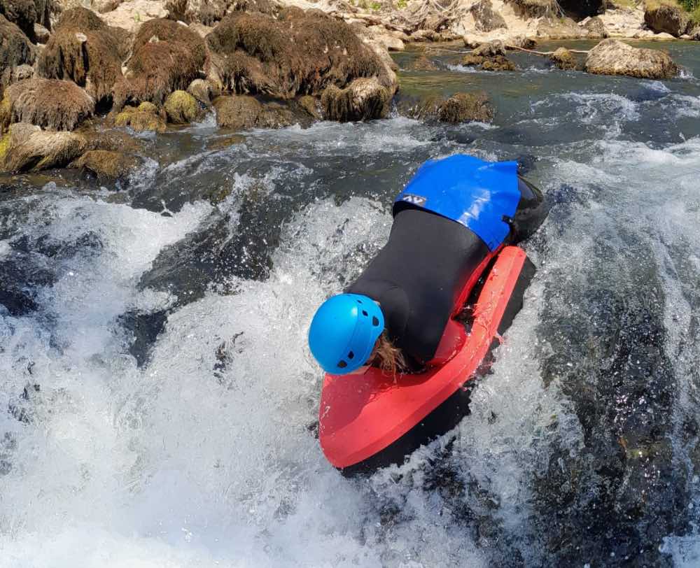 Hydro speed dans les gorges du diable dans l'Hérault
